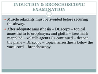 Tracheal resection - anesthesia | PPTX