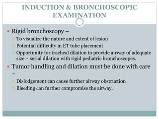 Tracheal resection - anesthesia | PPTX