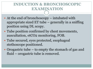 Tracheal resection - anesthesia | PPTX