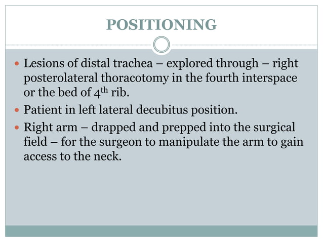 Tracheal resection - anesthesia | PPTX | Lung and Respiratory Health ...