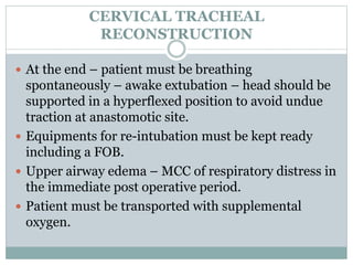 Tracheal resection - anesthesia | PPTX