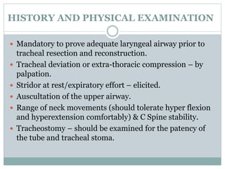 Tracheal resection - anesthesia | PPTX