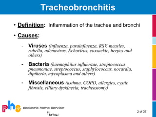 Tracheobronchitis: Review of Literature and PHS TBS Outcomes | PDF