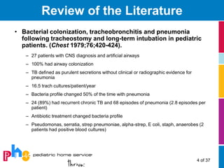 Tracheobronchitis: Review of Literature and PHS TBS Outcomes | PDF