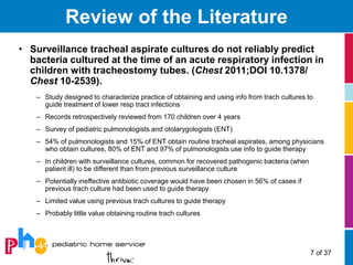 Tracheobronchitis: Review of Literature and PHS TBS Outcomes | PDF