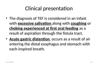TRACHEO ESOPHAGEAL FISTULA TYPES AND ETIOLOGY | PPTX