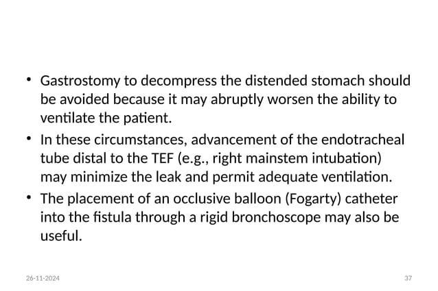 TRACHEO ESOPHAGEAL FISTULA TYPES AND ETIOLOGY | PPT