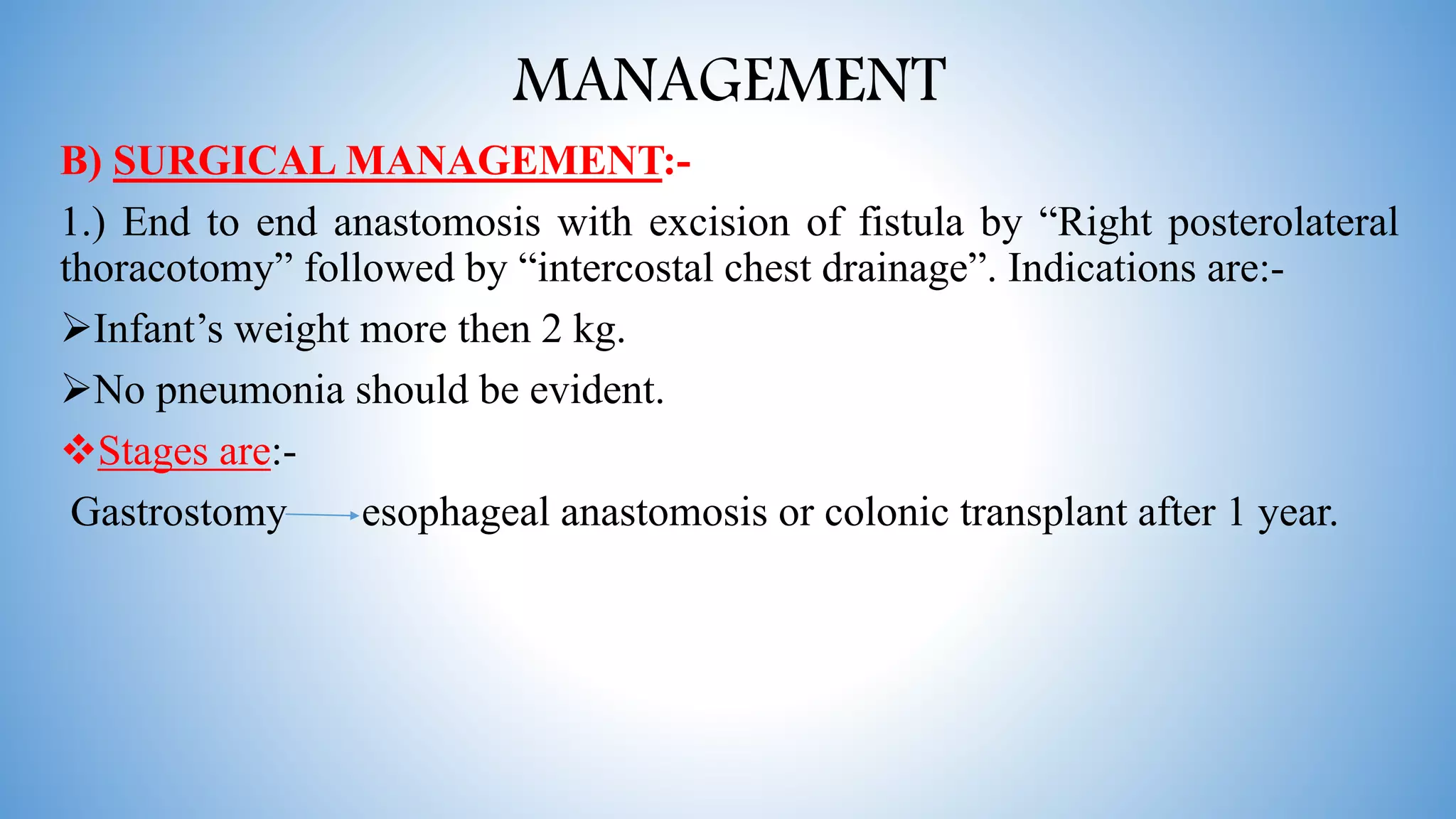 Theosophical fistula and esophageal atresia | PPTX