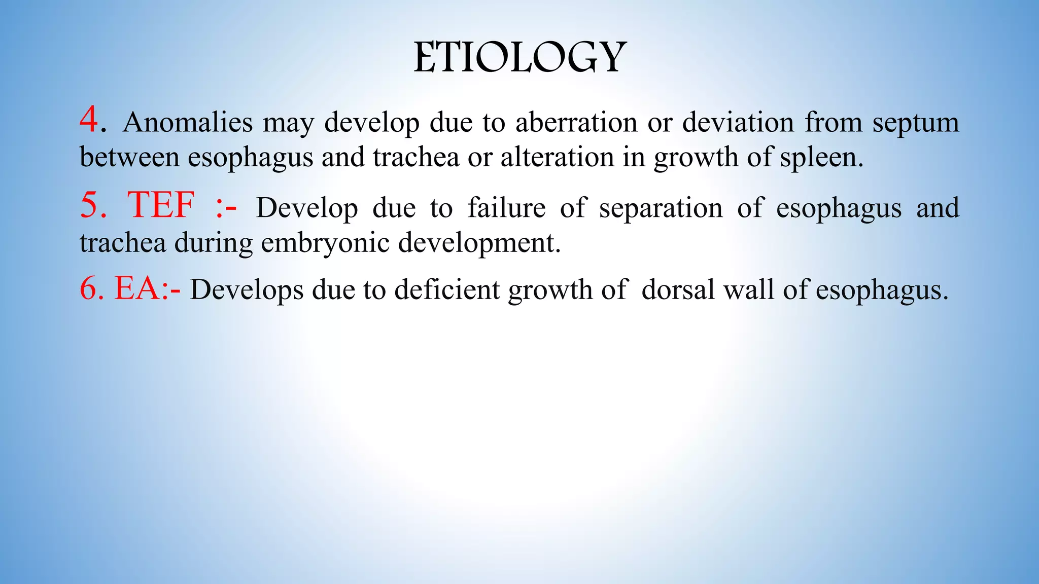 Theosophical fistula and esophageal atresia | PPTX