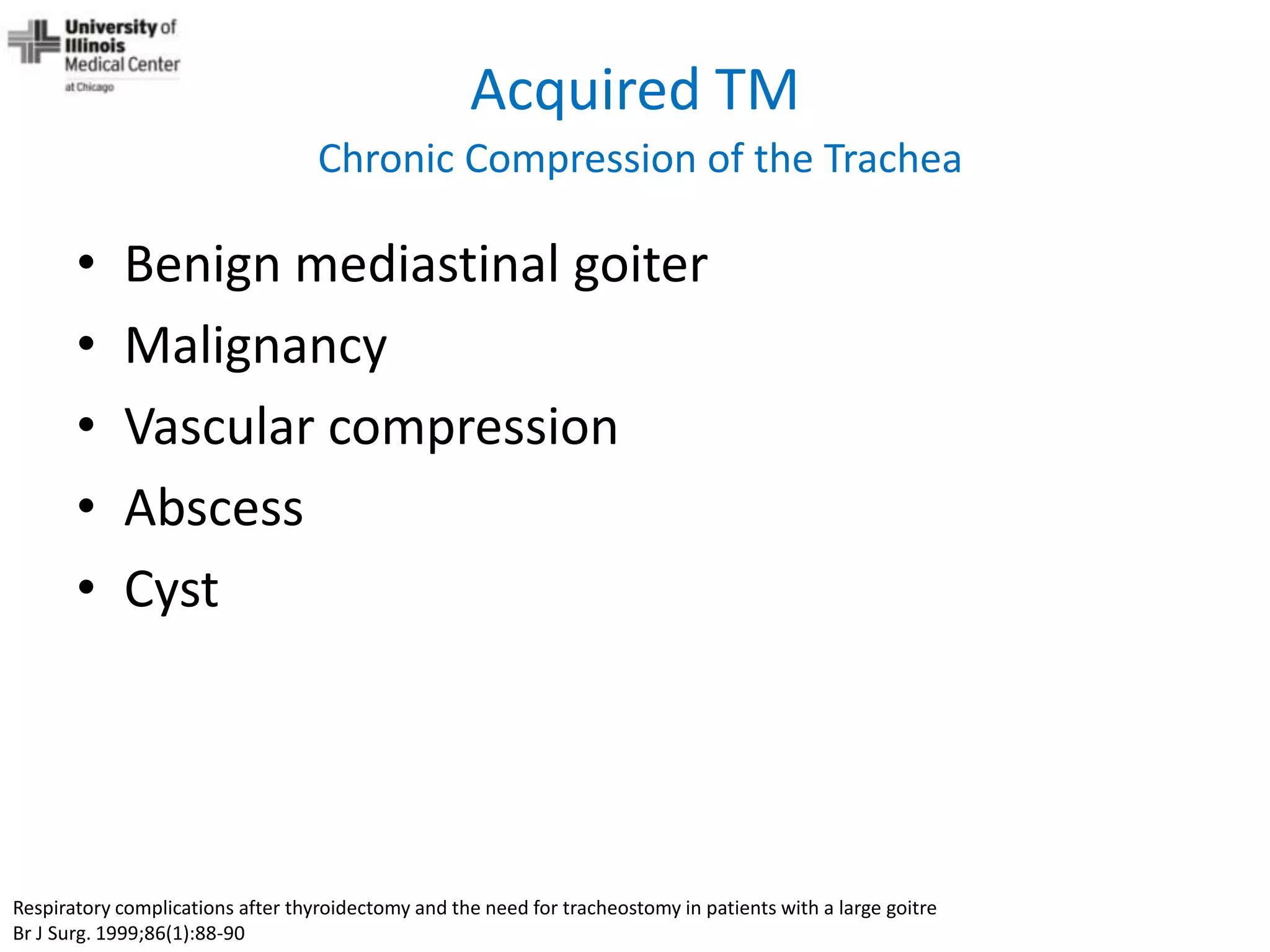 Dynamic Central Airway Obstruction: Tracheomalacia ...