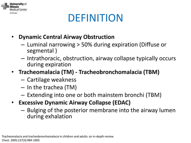 Dynamic Central Airway Obstruction: Tracheomalacia ...