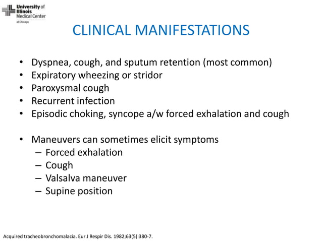 Dynamic Central Airway Obstruction: Tracheomalacia ...