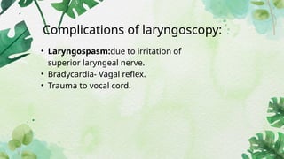 Tracheoscopy and laryngoscopy -sravani | PPTX
