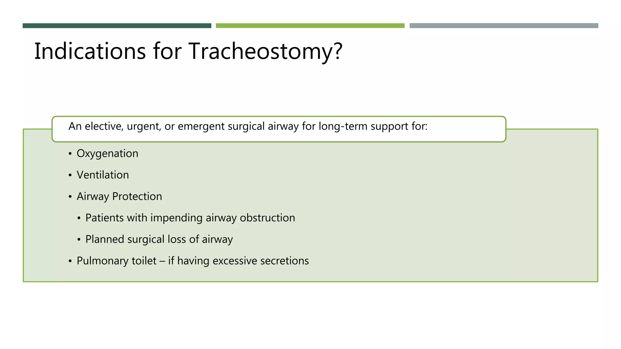 Tracheostomies | PPTX