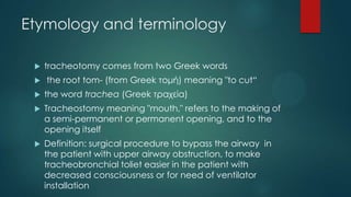 Tracheostomy Operating Technique | PPTX