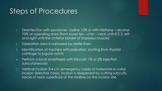 Tracheostomy Procedure Steps