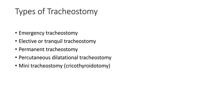 Tracheostomy Complications , Tracheostomy : Complications and Their ...