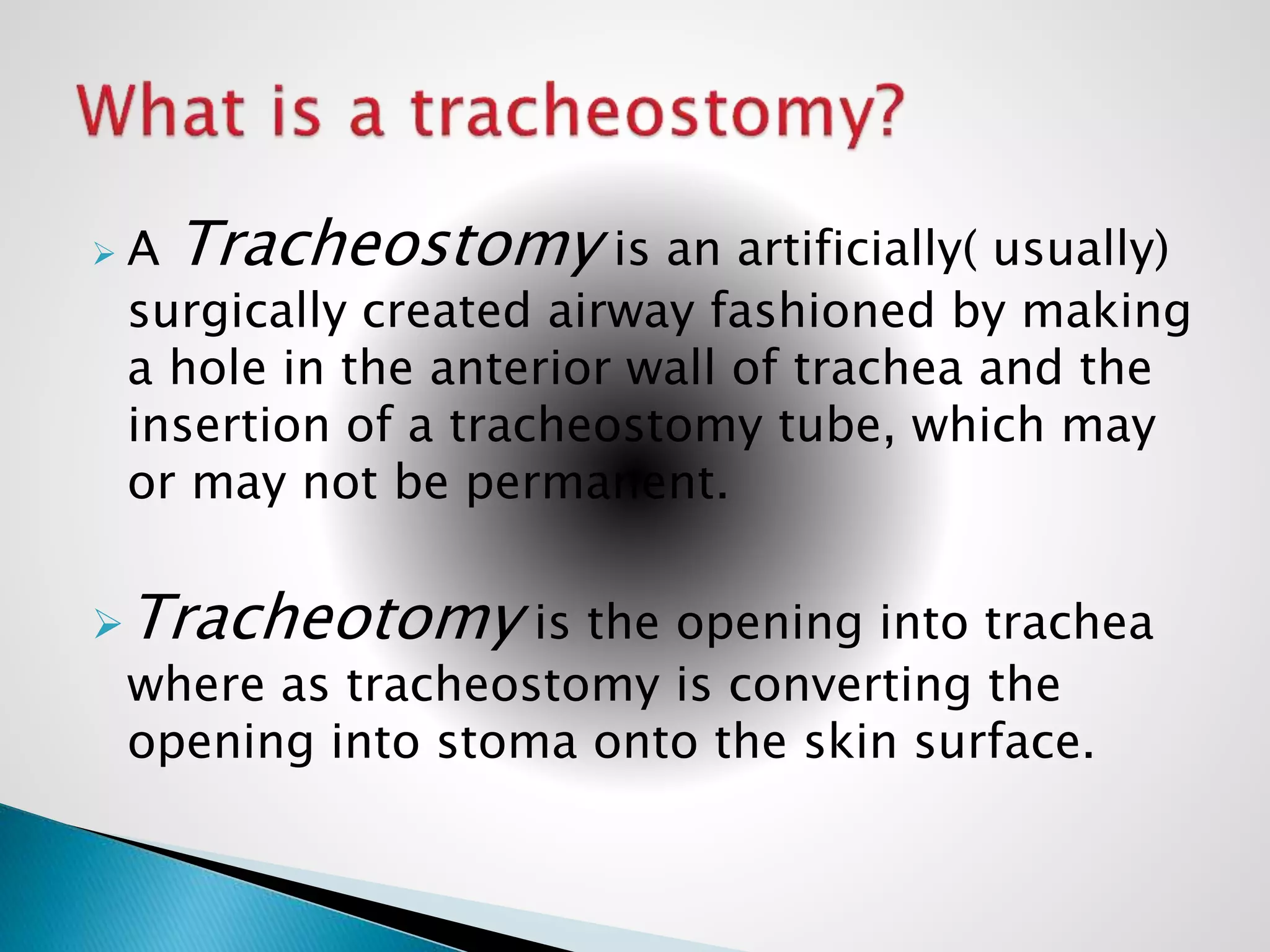 TRACHEOSTOMY BY DR JUVERIA MAJEED MS ENT | PPTX