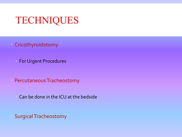 Tracheostomy | PPTX