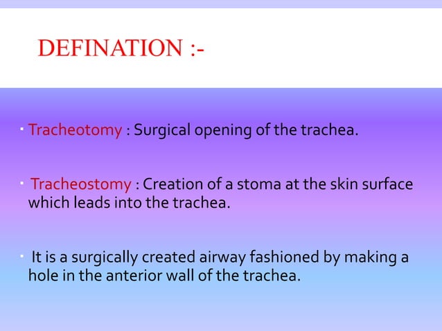 Tracheostomy | PPTX