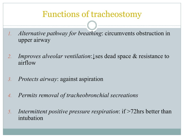 Tracheostomy | PPTX | Ear, Nose and Throat Conditions | Diseases and ...