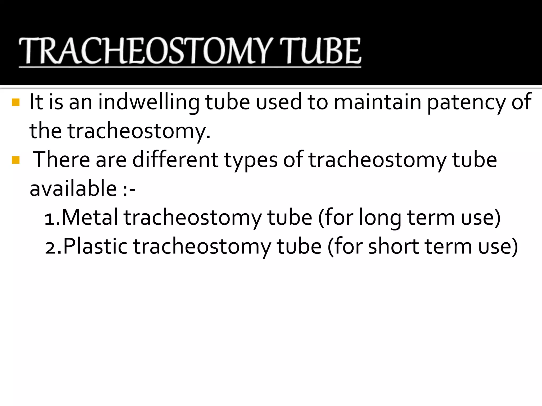 Tracheostomy ( for medical students ) | PPTX