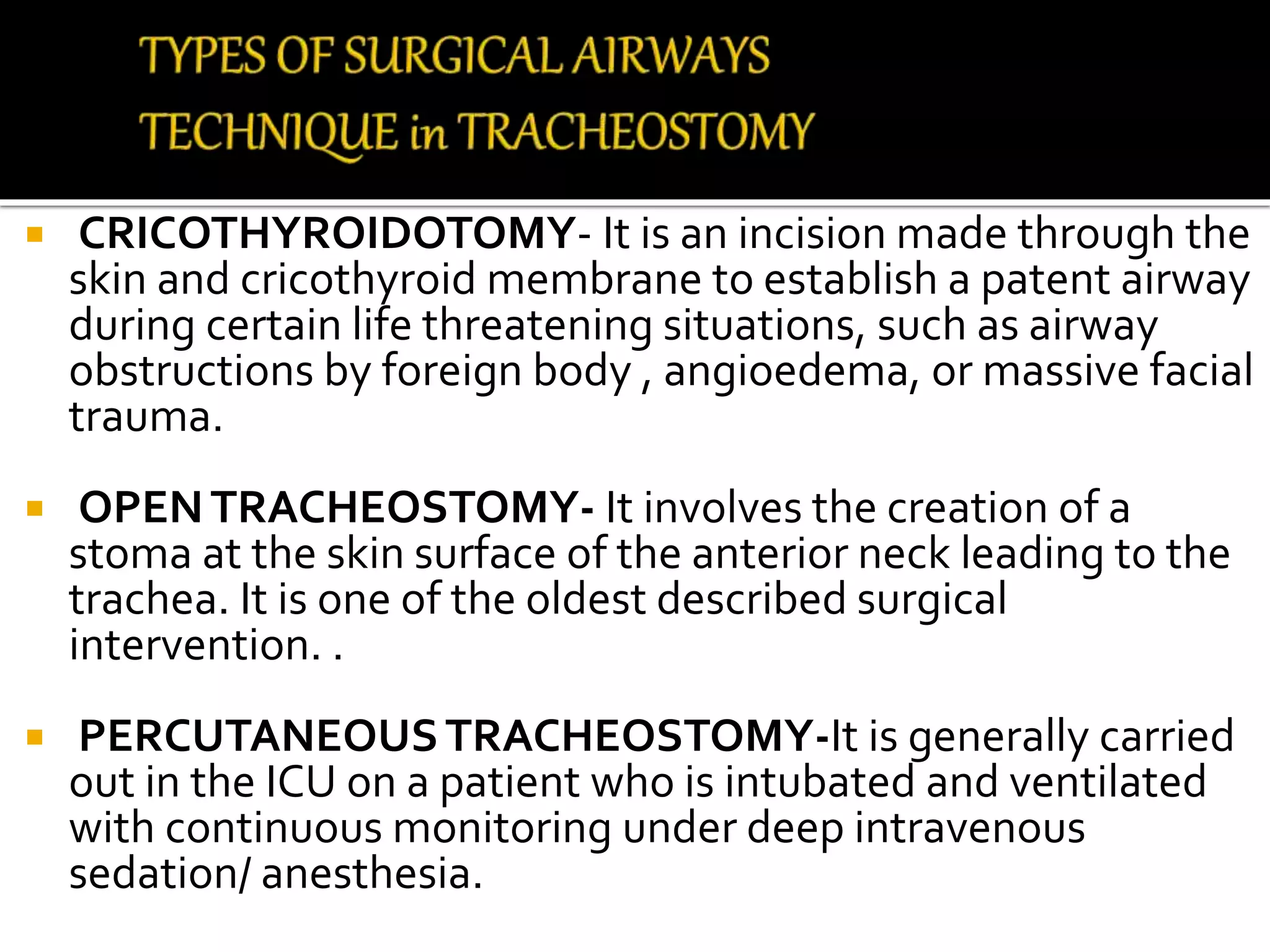 Tracheostomy ( for medical students ) | PPTX