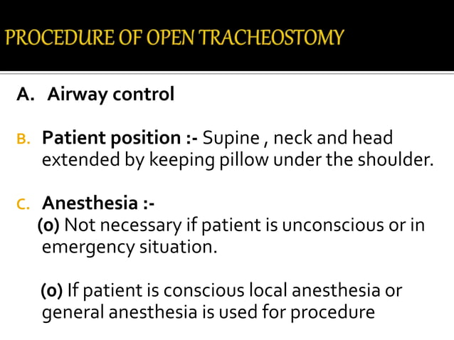 Tracheostomy ( for medical students ) | PPTX | Ear, Nose and Throat ...