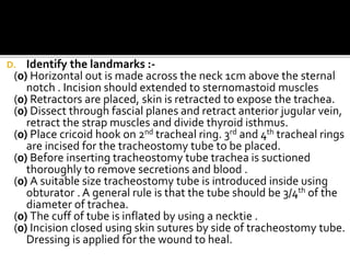 Tracheostomy ( for medical students ) | PPTX
