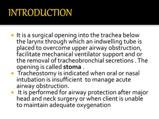 Tracheostomy ( for medical students ) | PPTX