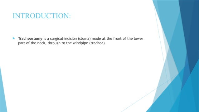 TRACHEOSTOMY POWERPOINT PRESENTATION BY GROUP 6 | PPTX | Lung and Respiratory Health | Diseases ...
