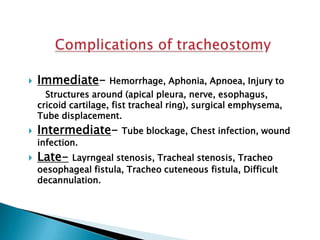 Tracheostomy a life saving emergency procedure | PPTX