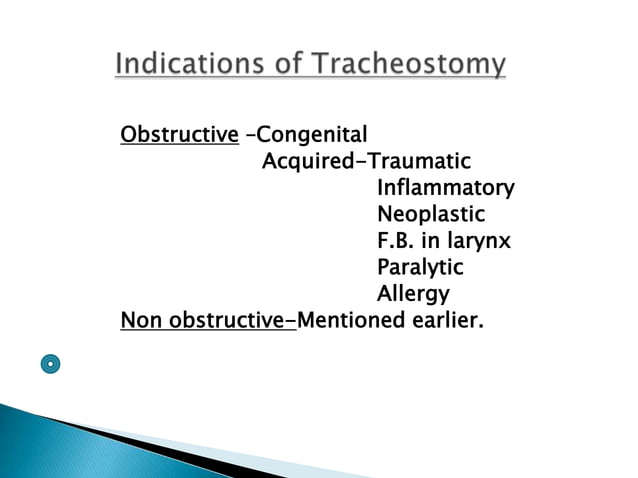 Tracheostomy a life saving emergency procedure | PPTX | Ear, Nose and ...