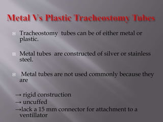 Tracheostomy -INDICATIONS,CONTRAINDICATIONS,PROCEDURE,COMPLICATIONS | PPTX