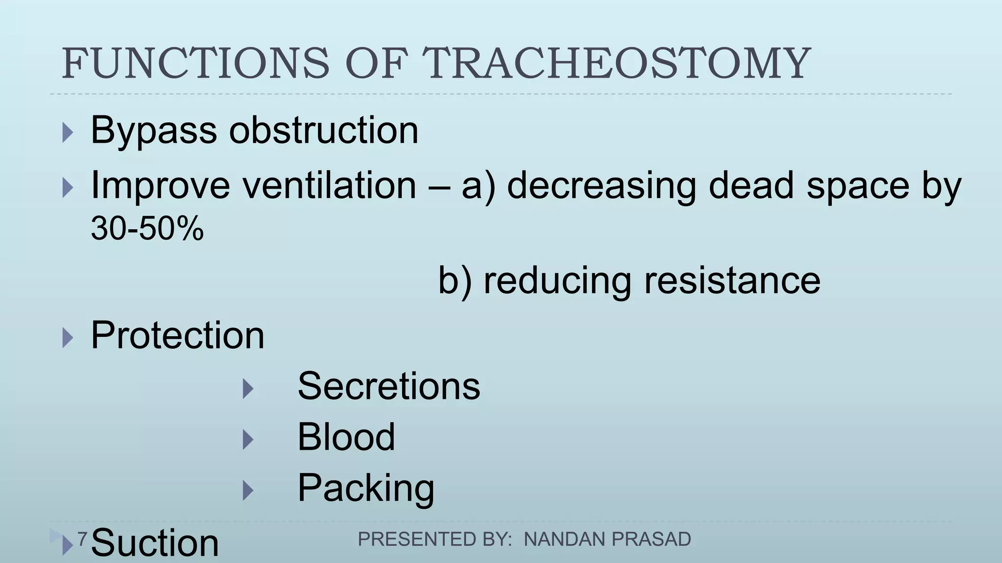 Tracheostomy- indications, types | PPTX
