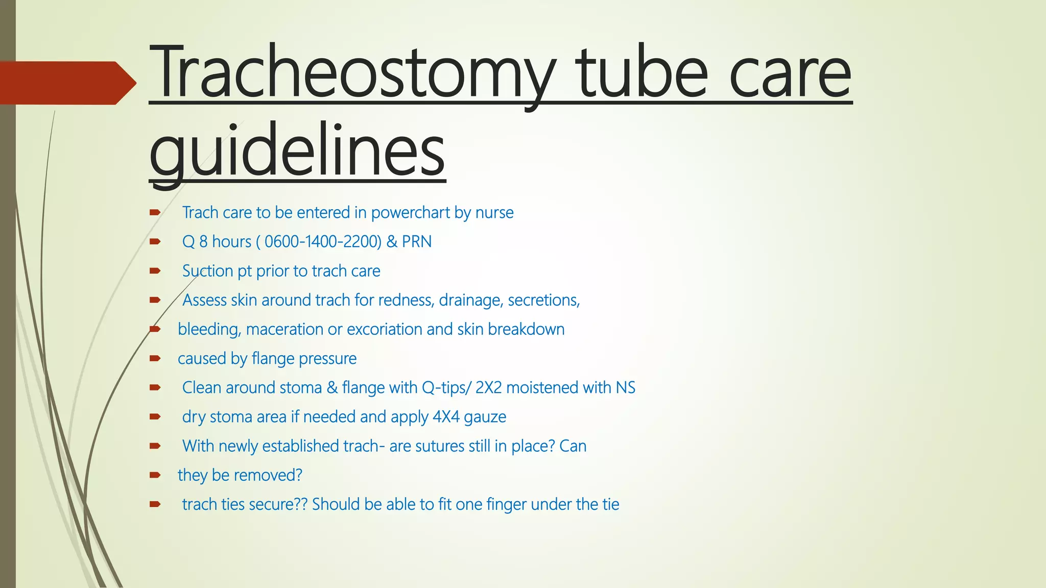 Tracheostomy care. | PPTX