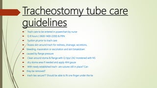 Tracheostomy care. | PPTX
