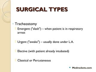 Tracheostomy a | PPT