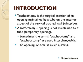Tracheostomy a | PPT | Lung and Respiratory Health | Diseases and ...