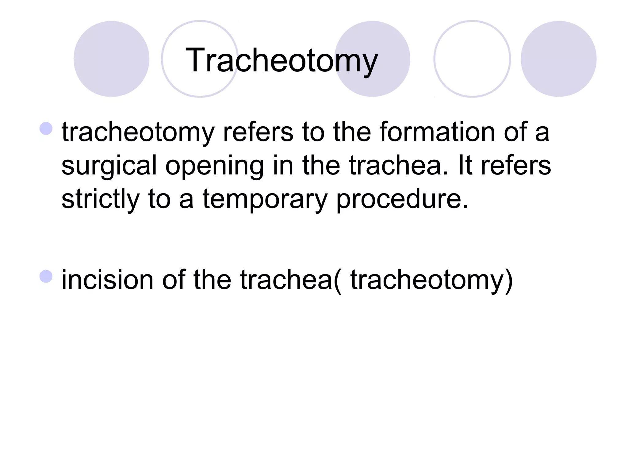 Tracheostomy and its post op care last | PPT