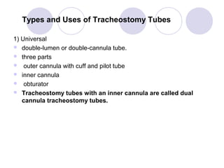 Tracheostomy and its post op care last | PPT