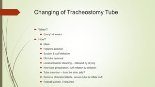 Tracheostomy Care for Nursing Staff | PPTX