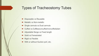 Tracheostomy Care for Nursing Staff | PPTX