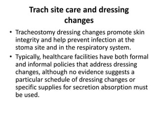 Tracheostomy care and suction | PPTX
