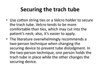 Tracheostomy care and suction | PPTX