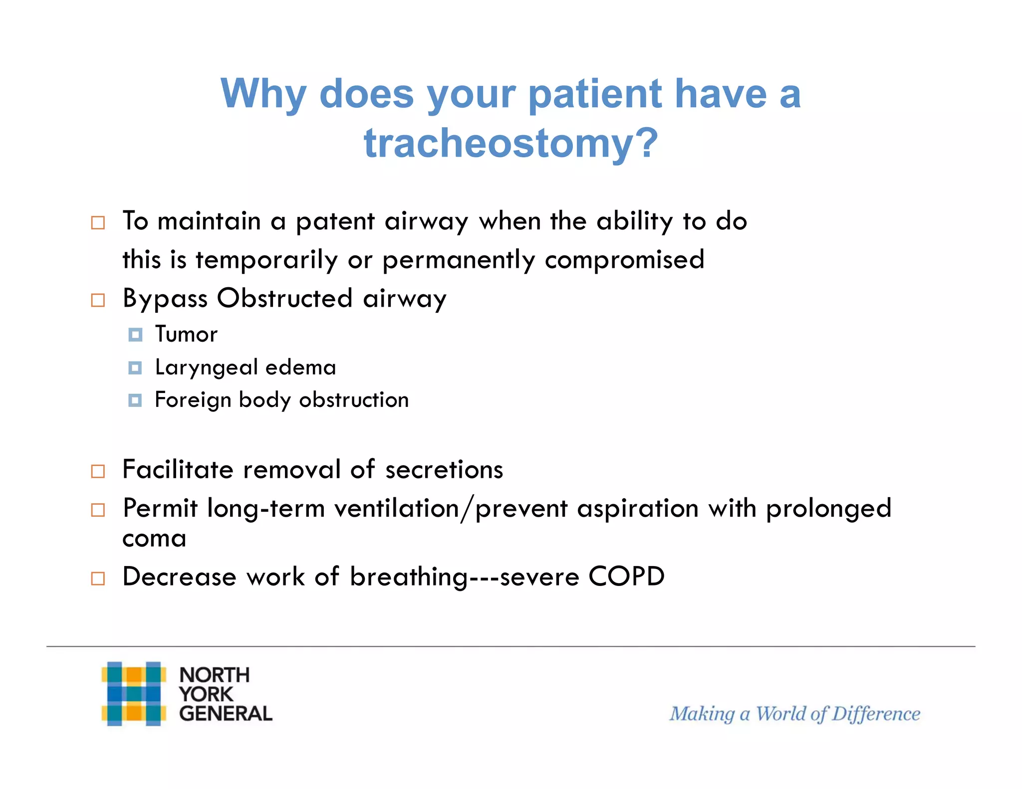 Tracheostomy care & management | PDF