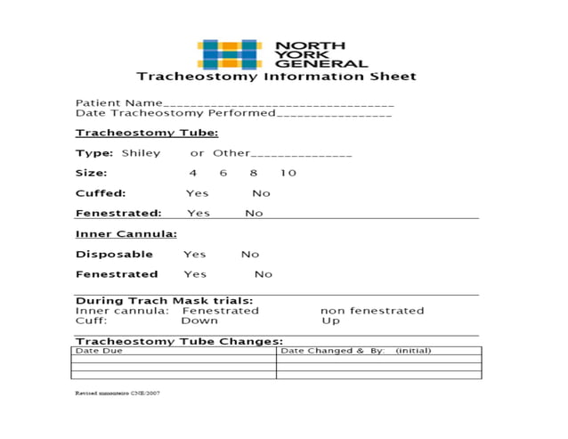 Tracheostomy care & management | PDF | Ear, Nose and Throat Conditions ...