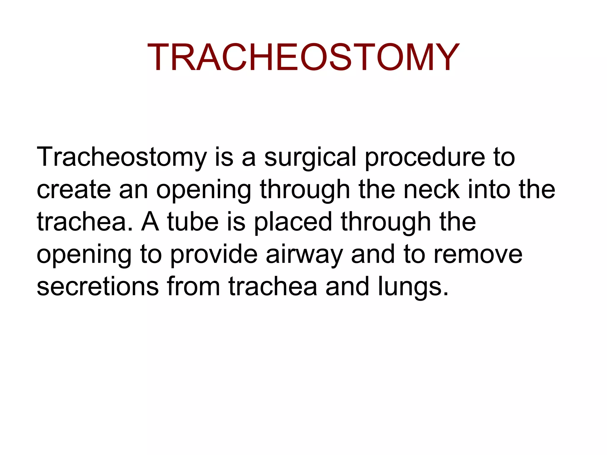 Tracheostomy class | PPTX
