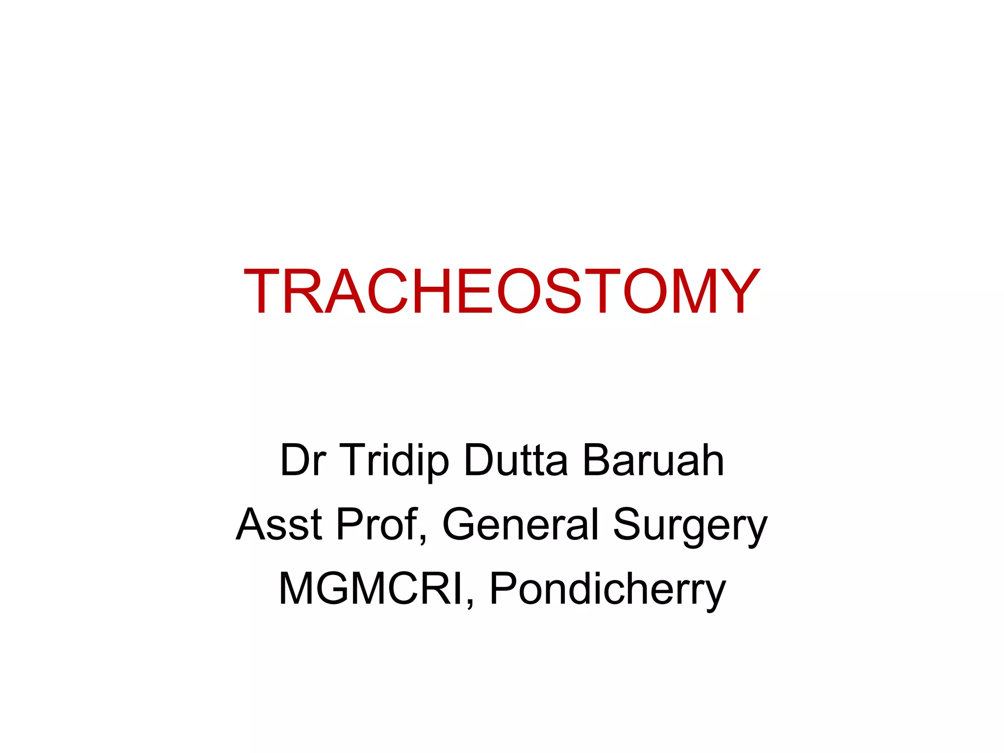 Tracheostomy Procedure Guide | PPT