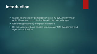 Tracheostomy complications, management and prevention.pptx
